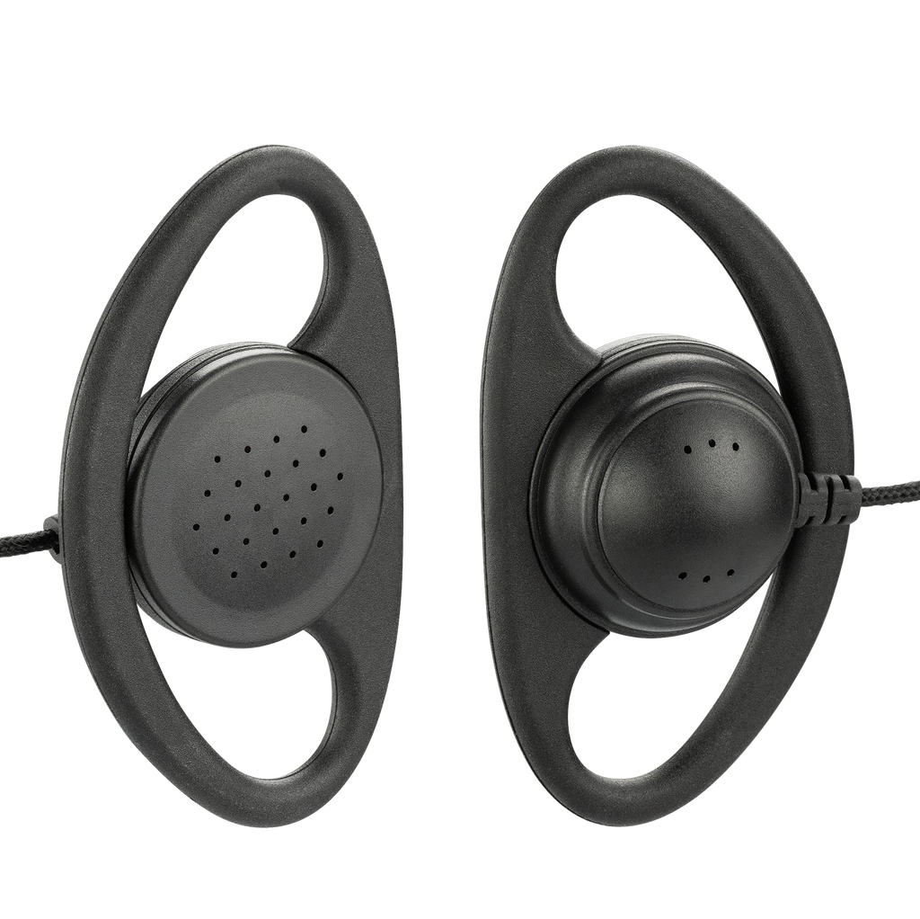 AEH2500-M1 D-Shape Braided Cable Earpiece with PTT | Compatible with ...